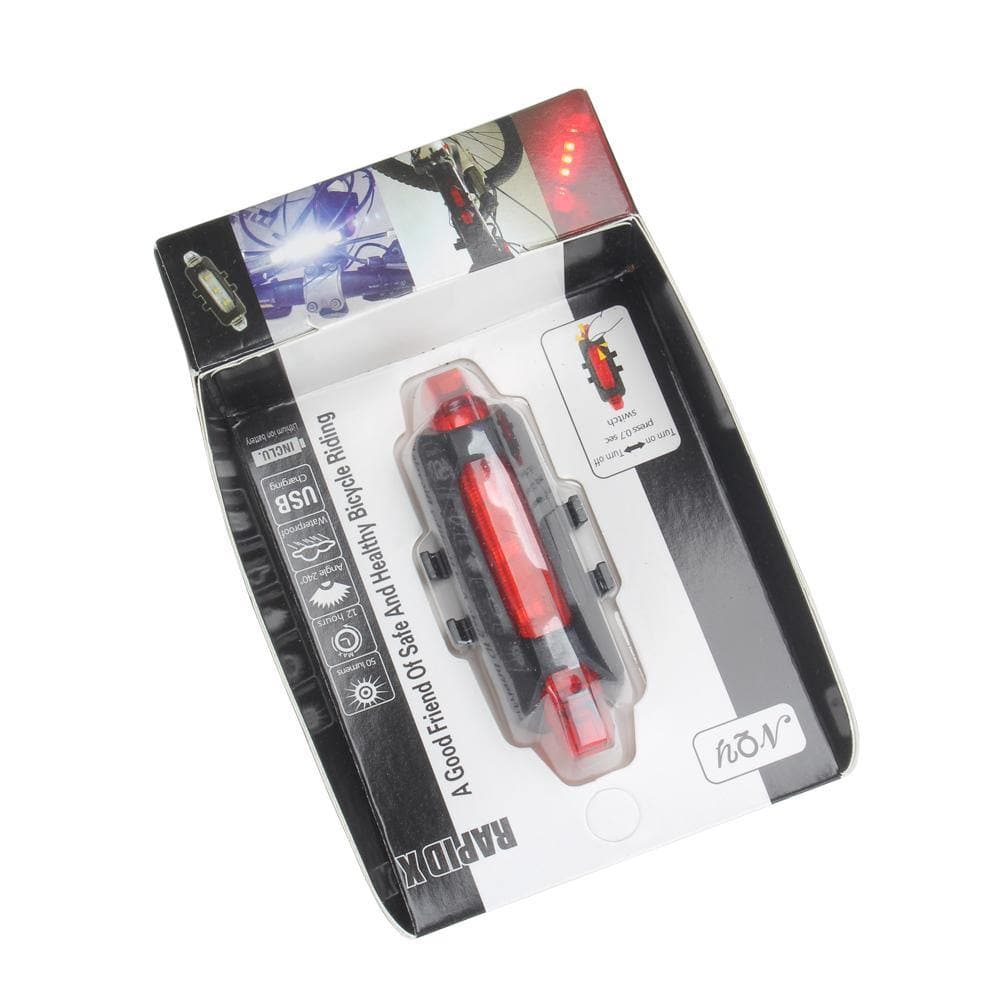 Strap-on Bicycle Safety Lights Front Rear Flashing Modes Stupidbright ...